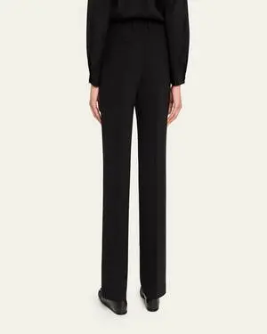 Lafayette 148 New York Reade Straight Leg Wool-blend Pants