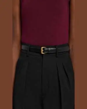 Saint Laurent Thin Leather Belt