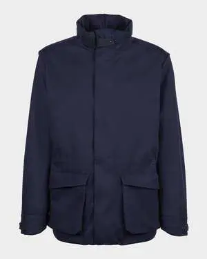 Sease Uptown Padded Cashmere Parka Jacket - Midnight Blue