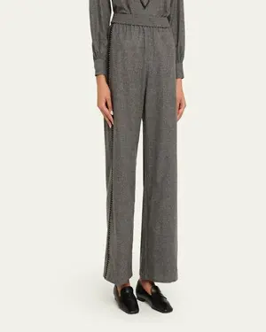 SEBLINE Marocaine Side-stripe Pajama Pants
