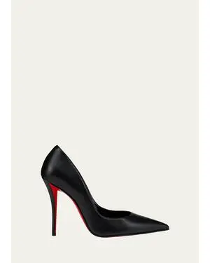 CHRISTIAN LOUBOUTIN 100mm Miss Z Leather Pumps - Black