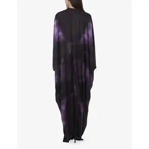 LEEM Graphic-printed Panelled Woven Kaftan