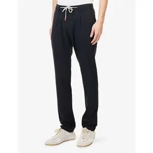 Eleventy Iconic Drawstring-waist Wool Blend Joggers