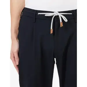 Eleventy Iconic Drawstring-waist Wool Blend Joggers