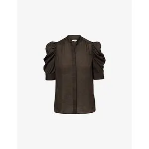 Frame Band Collar Blouses