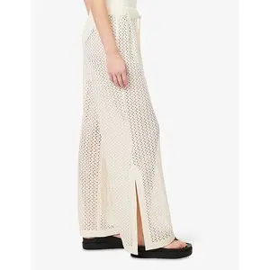Seafolly Side-split Wide-leg Crochet Trousers