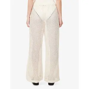 Seafolly Side-split Wide-leg Crochet Trousers