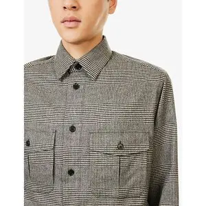 Dunhill Super 170s Glen-check Wool And Cashmere-blend Overshirt