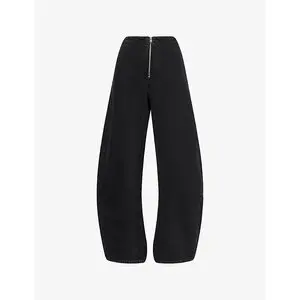 FRAME The Zip Barrel-leg Denim Jeans - Sutro