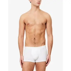 Sunspel Branded-waistband 3-pack Stretch-cotton Trunks - White