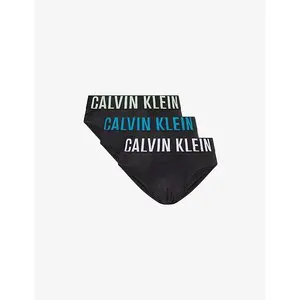 Calvin Klein Intense Power Pack Of Three Stretch-jersey Briefs - Wht,teal Breeze,forest