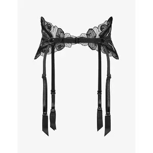 Agent Provocateur Litzia Embroidered Lace Suspender Belt