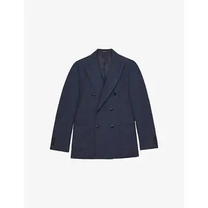 REISS Oasis Double-breasted Wool-blend Blazer