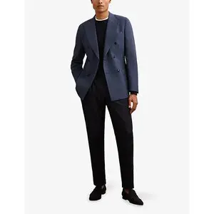 REISS Oasis Double-breasted Wool-blend Blazer