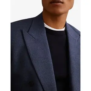 REISS Oasis Double-breasted Wool-blend Blazer
