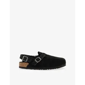 BIRKENSTOCK Tokio Shearling-lined Suede Clogs