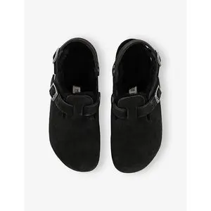 BIRKENSTOCK Tokio Shearling-lined Suede Clogs
