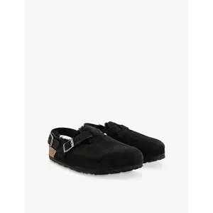 BIRKENSTOCK Tokio Shearling-lined Suede Clogs