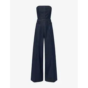 Paige Francesca Wide-leg Denim Jumpsuit - Saville