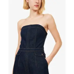 Paige Francesca Wide-leg Denim Jumpsuit