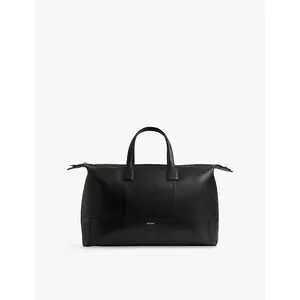 REISS Leather Holdall - Black