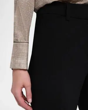 Lafayette 148 New York Double-face Stretch Wool Pants - Black
