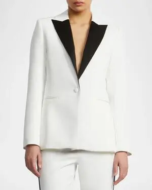 Bcbgmaxazria Satin-lapel Tuxedo Blazer - Black