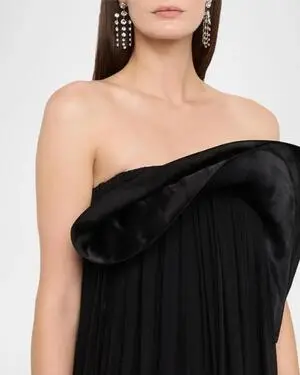GAURAV GUPTA Waterfall Ruffle Sculptural Gown - Black