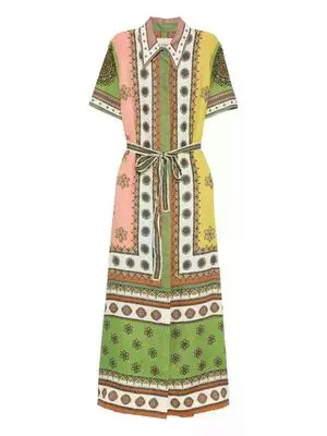 ALEMAIS Contina Midi Shirt Dress - Green