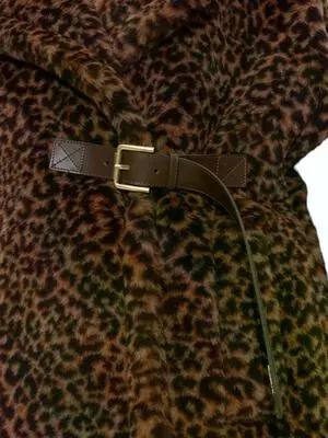 Max Mara Belted Animal-pattern Jacket