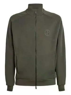 Giorgio Armani Logo-embroidered Zip-up Sweatshirt - Green