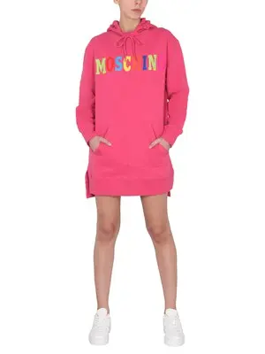 Moschino Hooded Dress With Logo