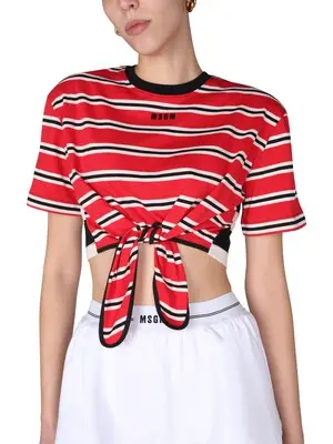MSGM Cropped T-shirt - Red