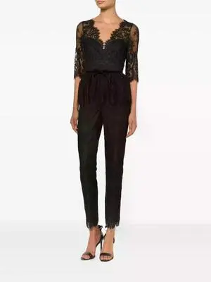Marchesa Lace-detail Jumpsuit