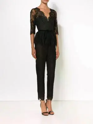 Marchesa Lace-detail Jumpsuit