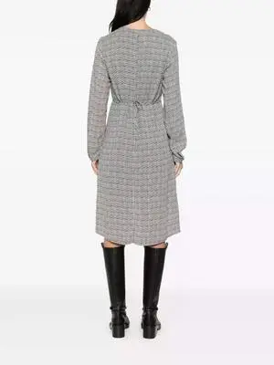 Marc O'polo Patterned V-neck Midi Dress - White