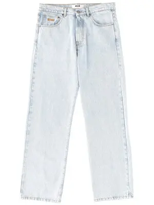 MSGM Jeans With Embroidered Logo