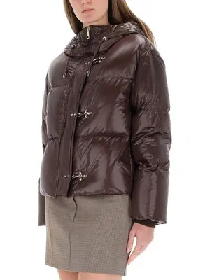 FAY Hooded Down Jacket - Brown