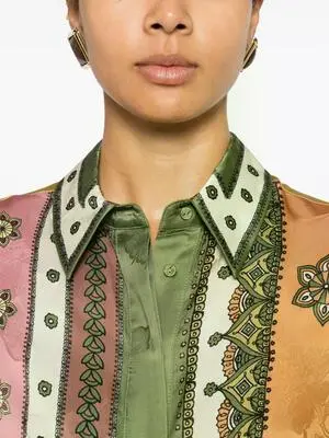 ALEMAIS Alémais Contina Floral-print Shirt - Green