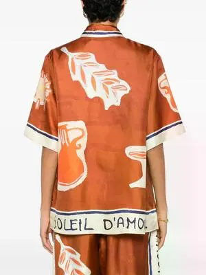 ALEMAIS Graphic-print Shirt - Brown