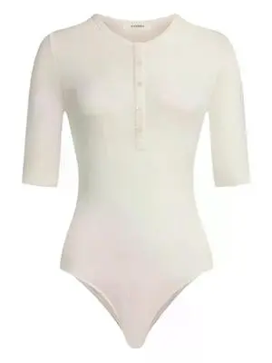 12 STOREEZ Henley-neck Bodysuit