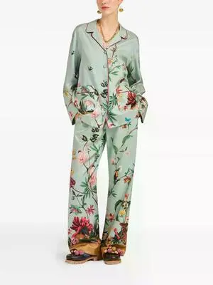 La DoubleJ Floral Panel Pajama Shirt