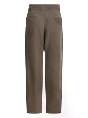 SANDBEIGE Pleated Trousers - Brown