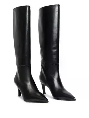 SERGIO LEVANTESI 56mm Ginevra Leather Boots - Black