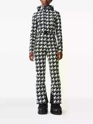 Perfect Moment Houndstooth Hooded Ski Suit