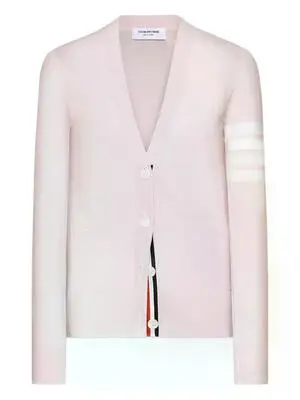 Thom Browne V-neck Cardigan With Sleeve Detail