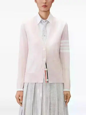 Thom Browne V-neck Cardigan With Sleeve Detail
