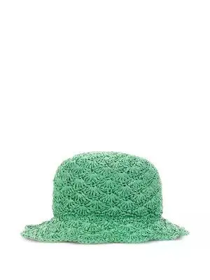 Red Valentino Raffia Bucket Hat - Green