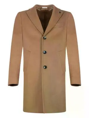 BRERAS MILANO Lapel-collar Single-breasted Coat