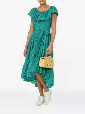 Lhd Ruffled Jungle Island Dress - Green
